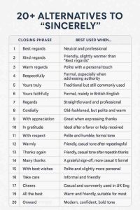 “Sincerely” – Meaning, Use, and Alternatives - Meaning Pulse